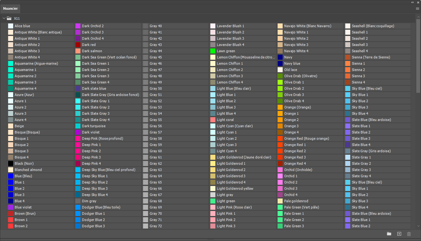 Nuancier X11 – Photoshoplus